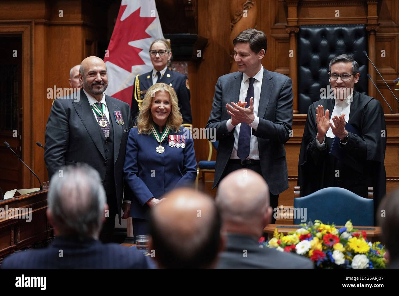 B.C. Lt-Gov. Wendy Cocchia stands with her husband Sergio Cocchia, left ...