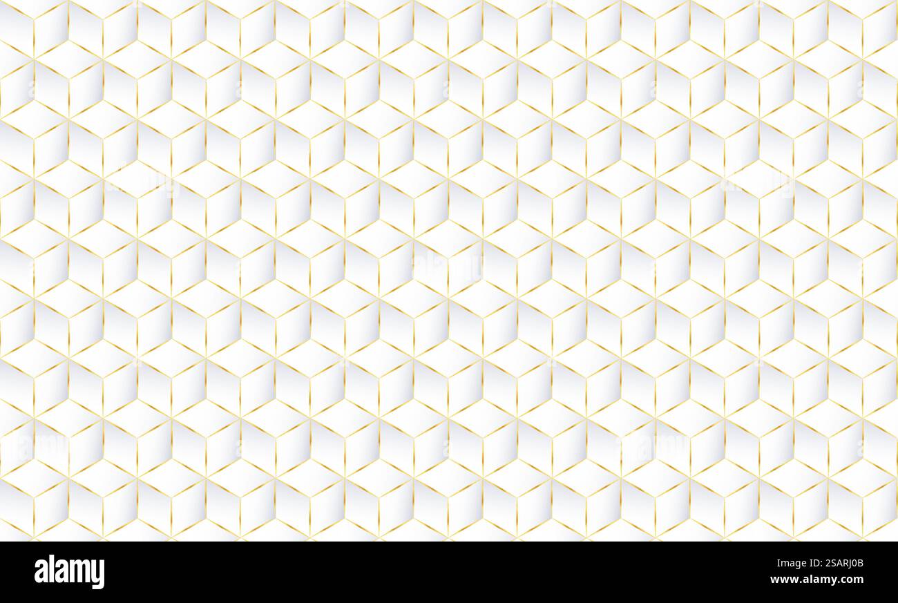 Abstract white geometric 3d cubes background pattern. Vector for ...
