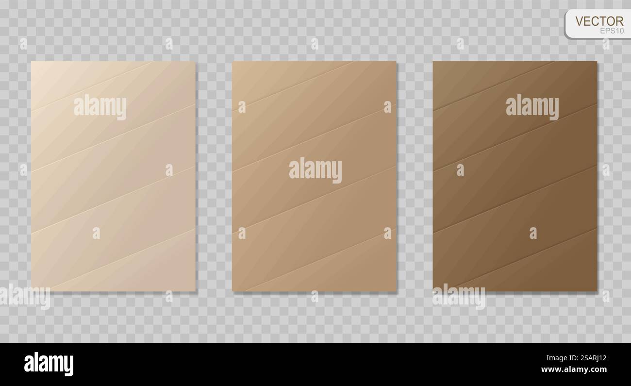 Grunge paper set vector background. Realistic textured old paper ...