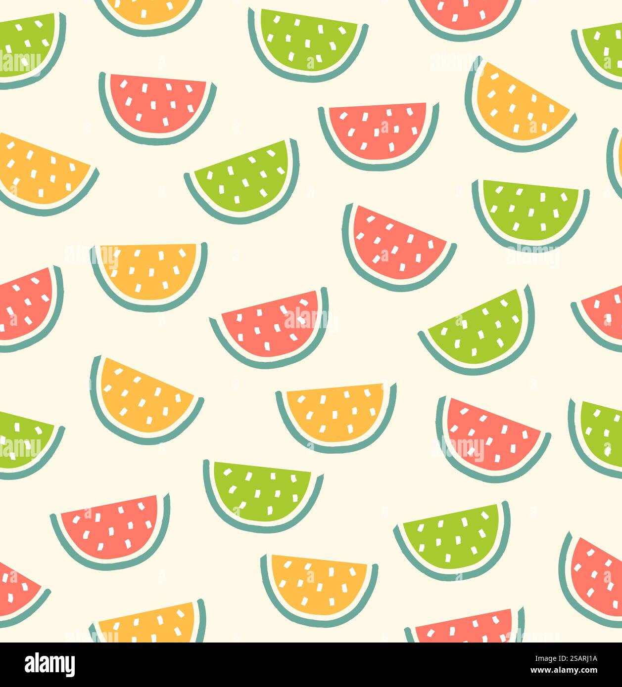 Vector about cute watermelon pattern vector illustration, cute for kids ...