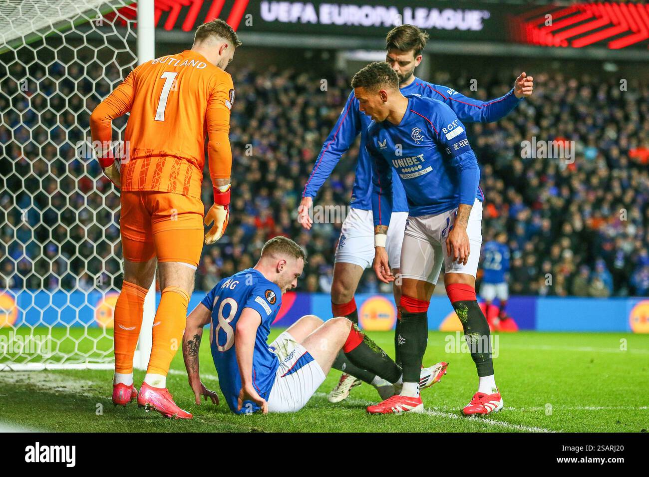 Glasgow, UK. 30th Jan, 2025. Rangers played the Belgian football team ...