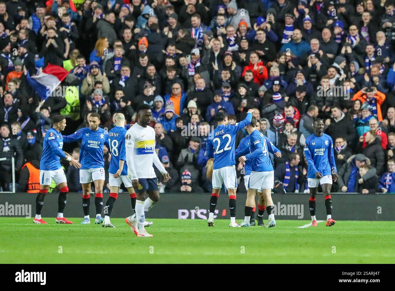 Glasgow, UK. 30th Jan, 2025. Rangers played the Belgian football team ...