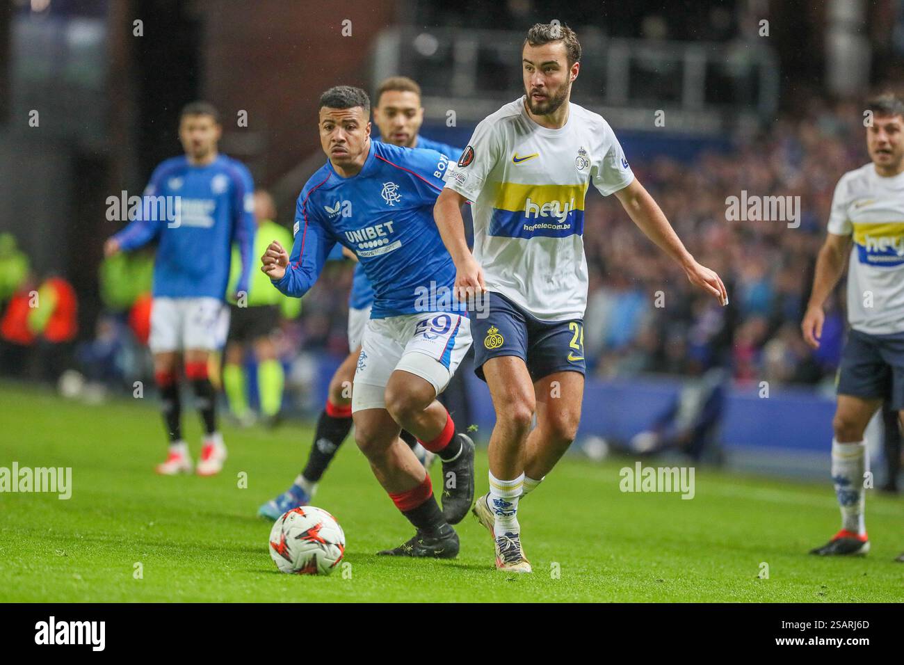 Glasgow, UK. 30th Jan, 2025. Rangers played the Belgian football team ...