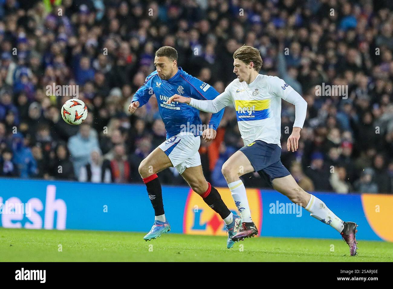 Glasgow, UK. 30th Jan, 2025. Rangers played the Belgian football team ...