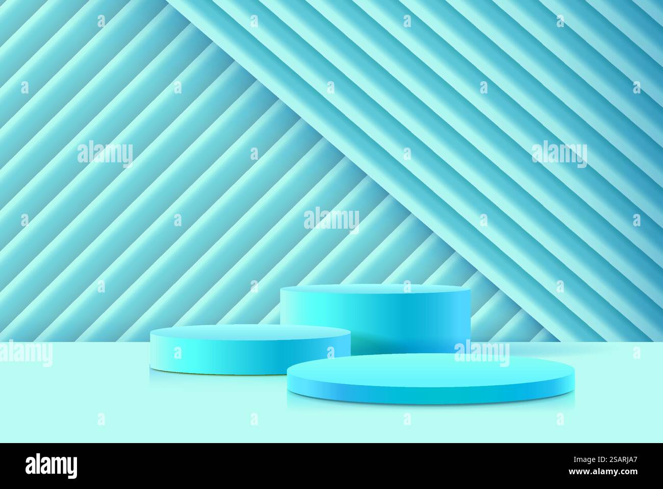 3d render blue platform Stock Vector Images - Alamy
