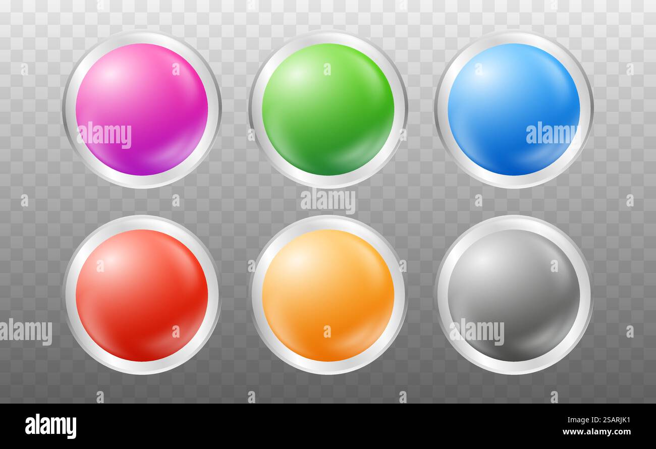 Vector 3d realistic silver Stock Vector Images - Alamy