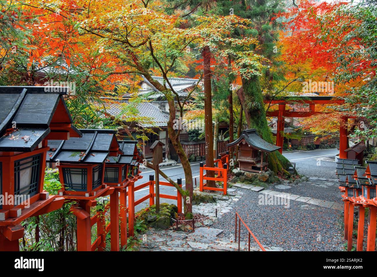 Kyoto, Japan - November 16 2024: Kifune Shrine in Kyoto, Japan with ...