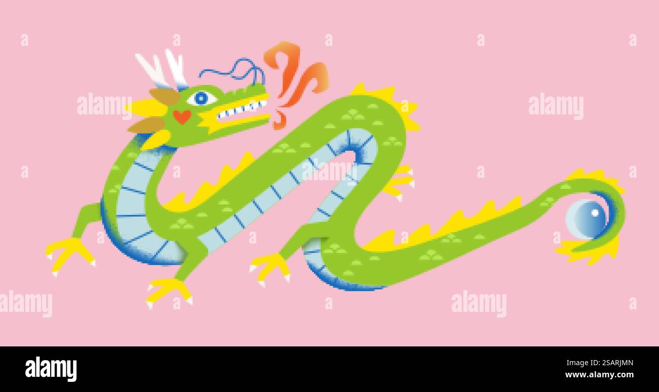 Grumpy dragon breathing fire Stock Vector Image & Art - Alamy