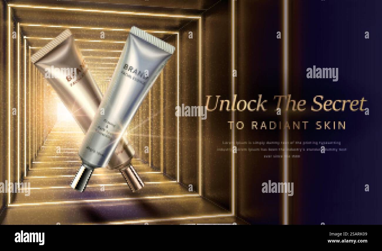 Beauty product tube mockup Stock Vector Images - Alamy