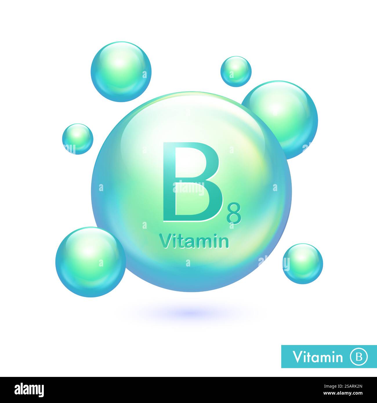 Vitamin B8 vector icon. Inositol drop pill capsule. Vitamin complex ...