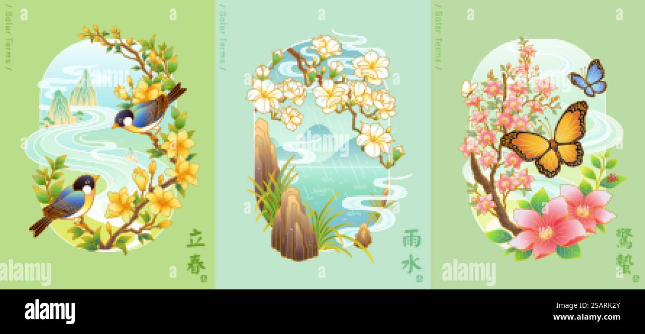 Spring season in 24 solar terms Stock Vector Image & Art - Alamy