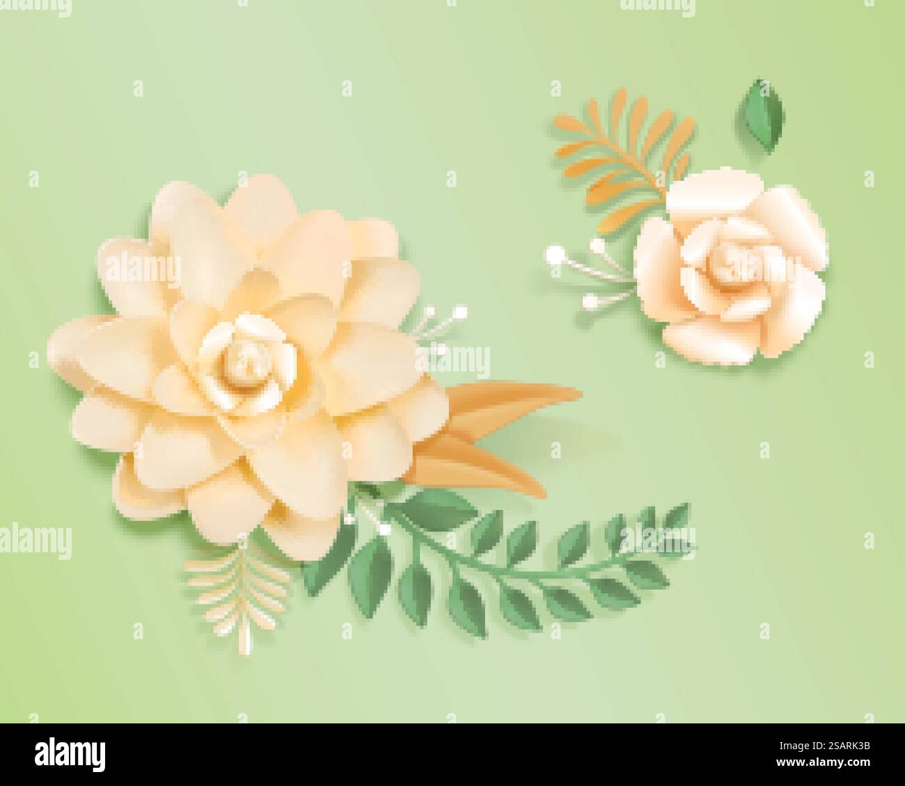 Beautiful flower in yellow Stock Vector Images - Alamy