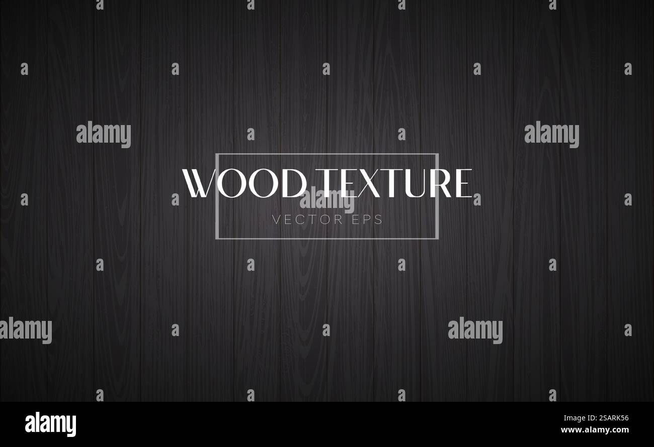 Wood texture vector background. Realistic black wooden table in top ...