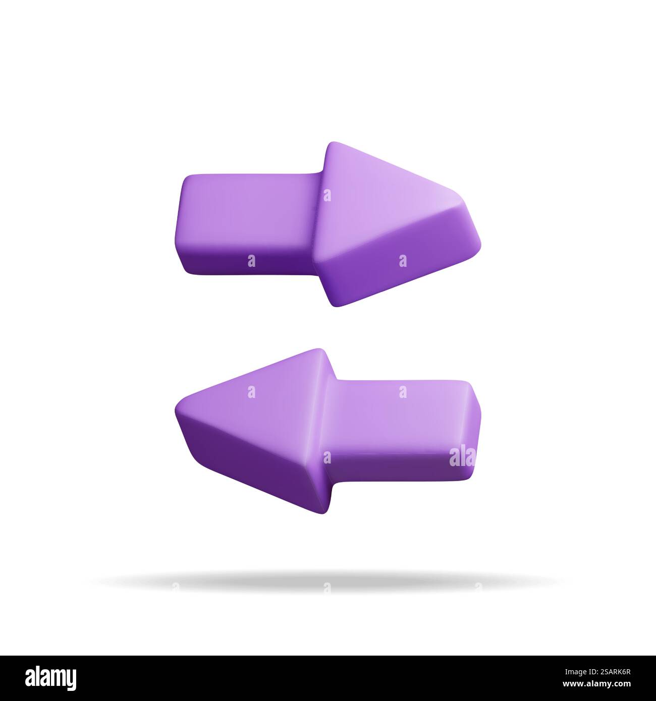 3d Arrow Pointing Isolated On White Render Computer Pointer For Various Actions Volumetric Web