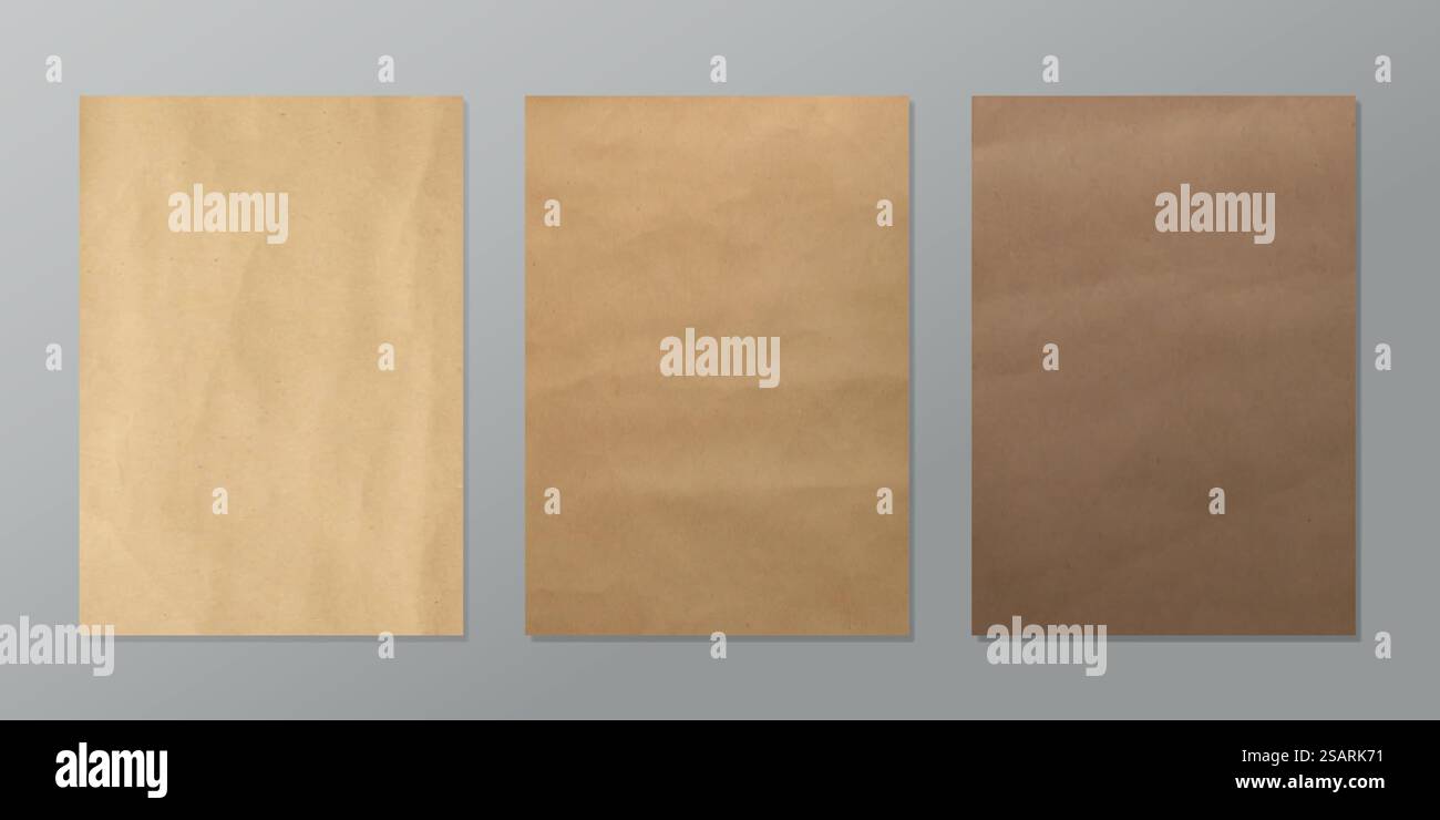 Set old paper sheets Stock Vector Images - Alamy