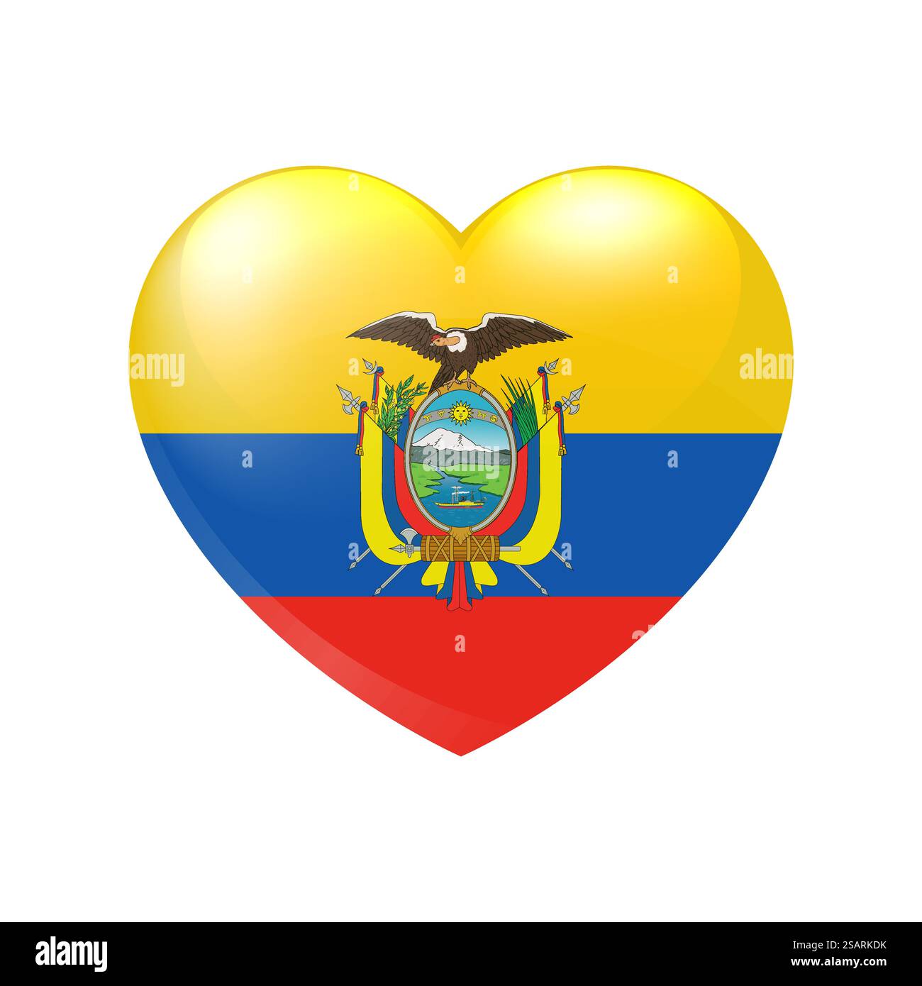 Ecuador flag 3d illustration Stock Vector Images - Alamy