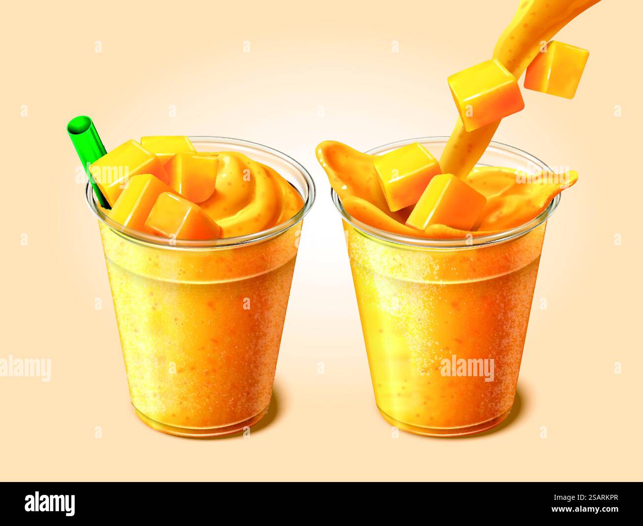 Frozen fruit smoothie juice Stock Vector Images - Alamy