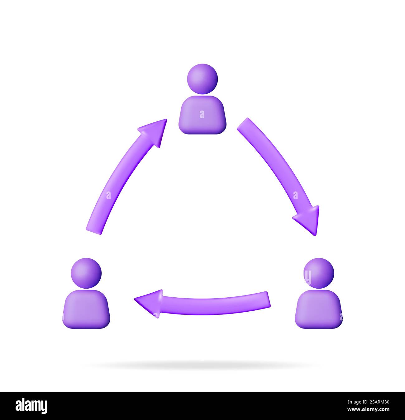 3D User Sync or Switch Symbol Isolated. Render User Exchange, Synchronization or File Transfer ...