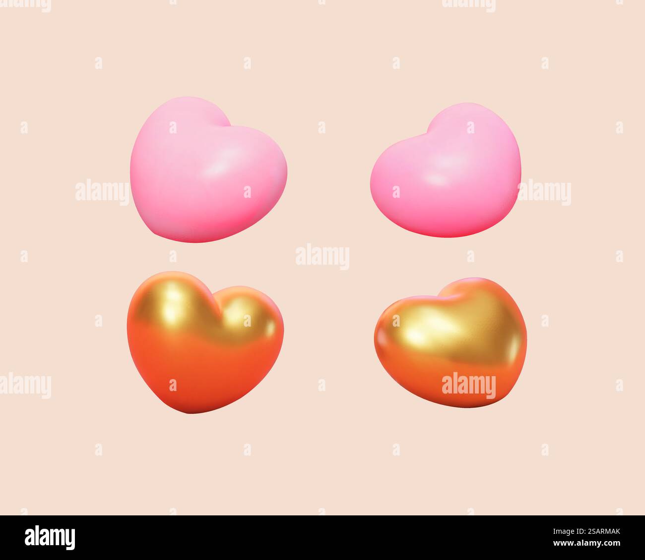 Glossy pink heart on Stock Vector Images - Alamy