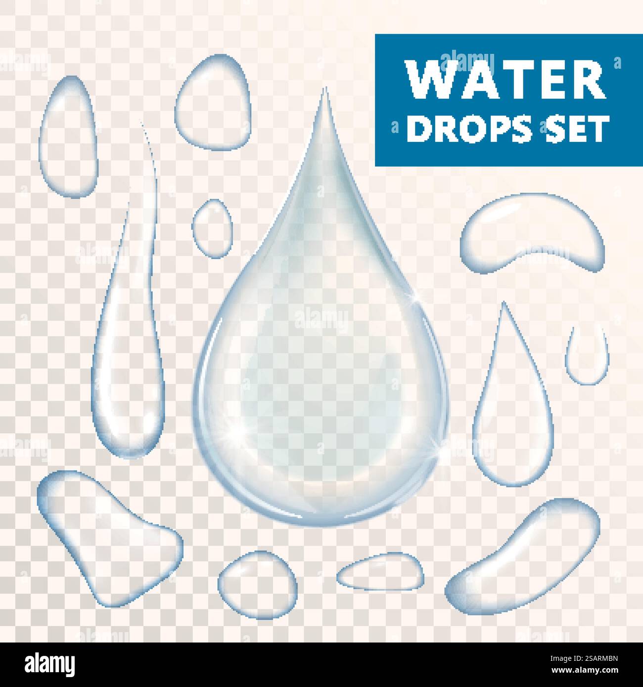 3d water drops hi-res stock photography and images - Alamy
