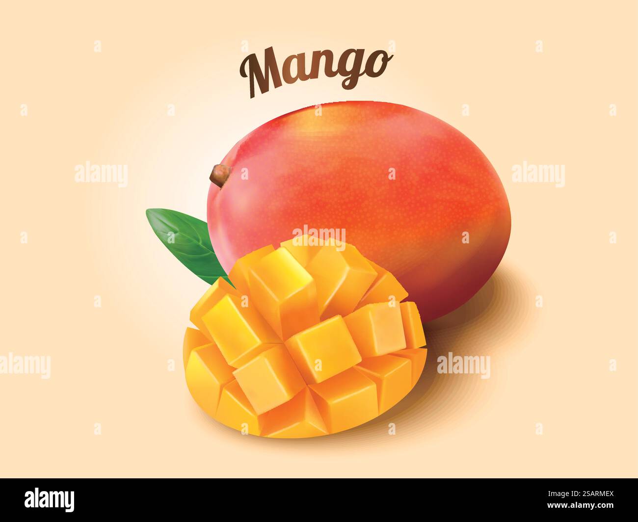Ripe mango fruit Stock Vector Image & Art - Alamy