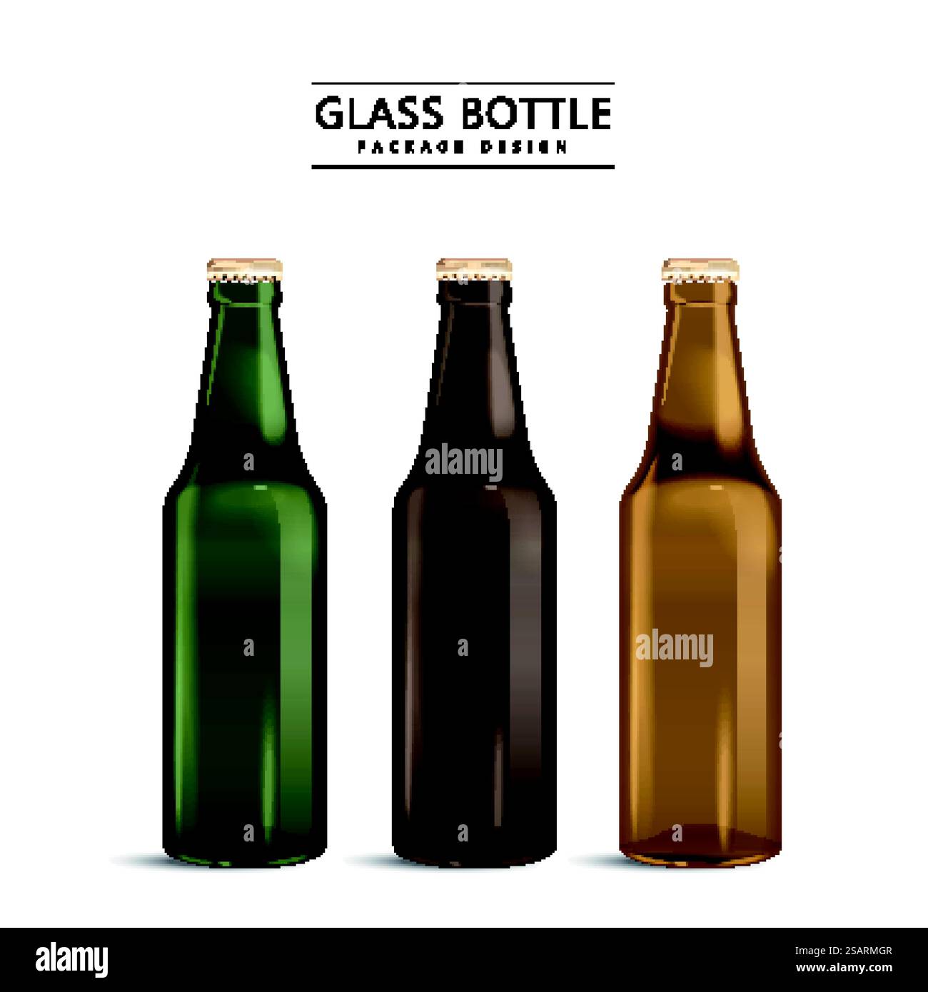 Glass bottle alcohol container Stock Vector Images - Alamy