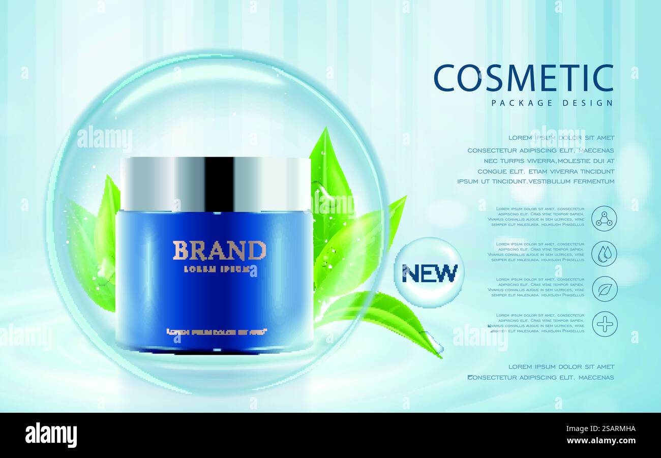 Cosmetic ads template Stock Vector Image & Art - Alamy