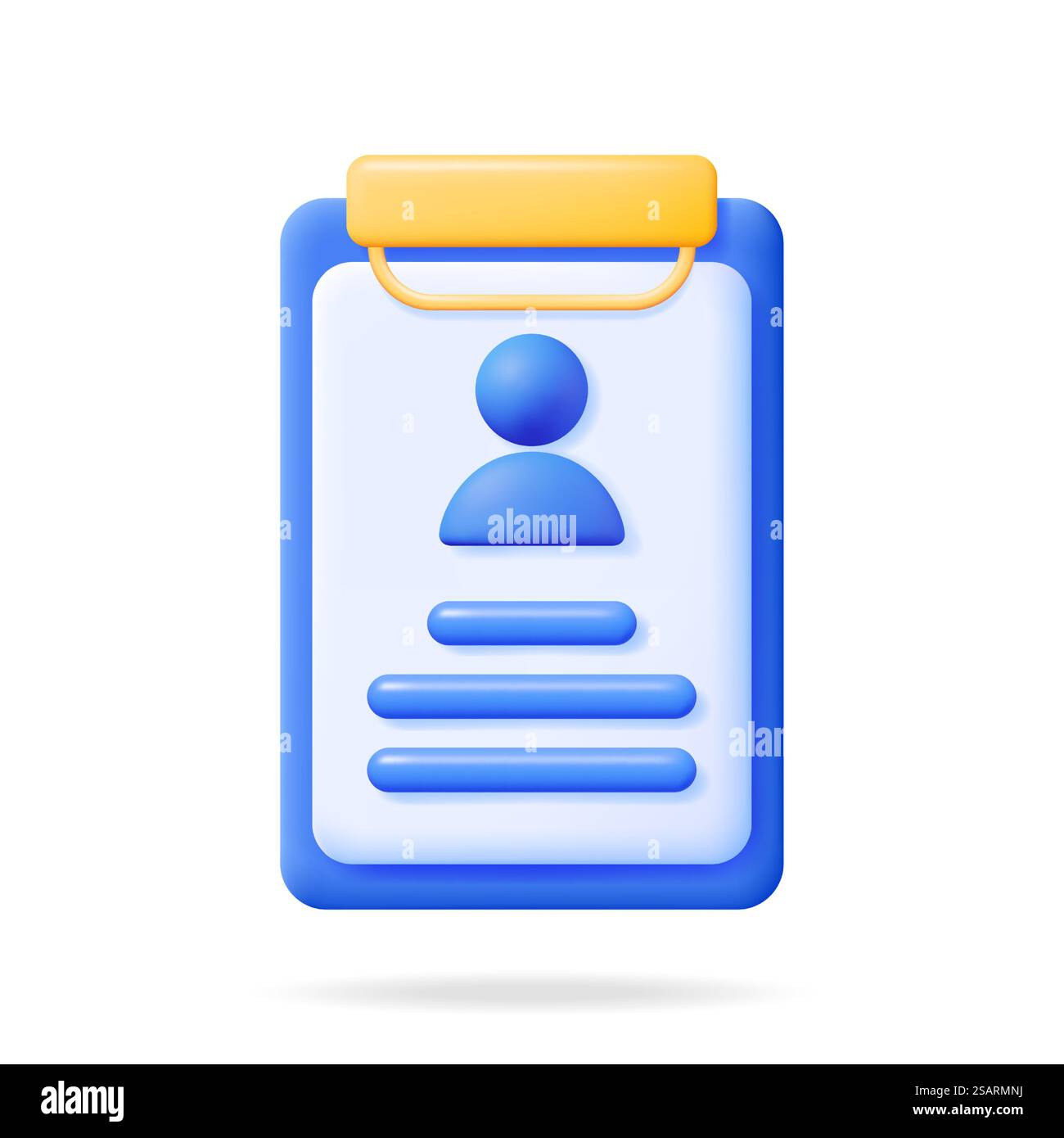 3D Job Application in Clipboard Isolated. Render CV Papers Resume. Job ...