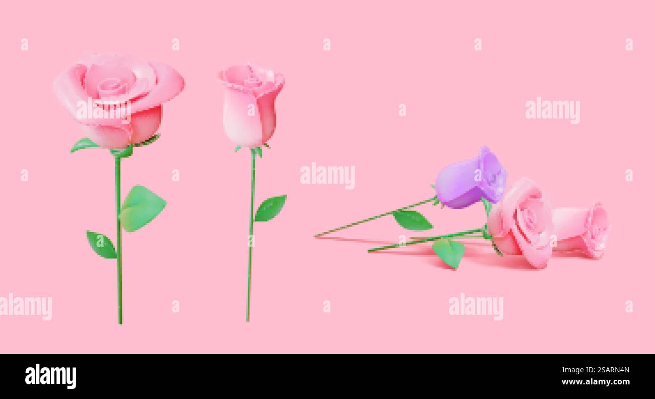 Rose petals on light Stock Vector Images - Alamy