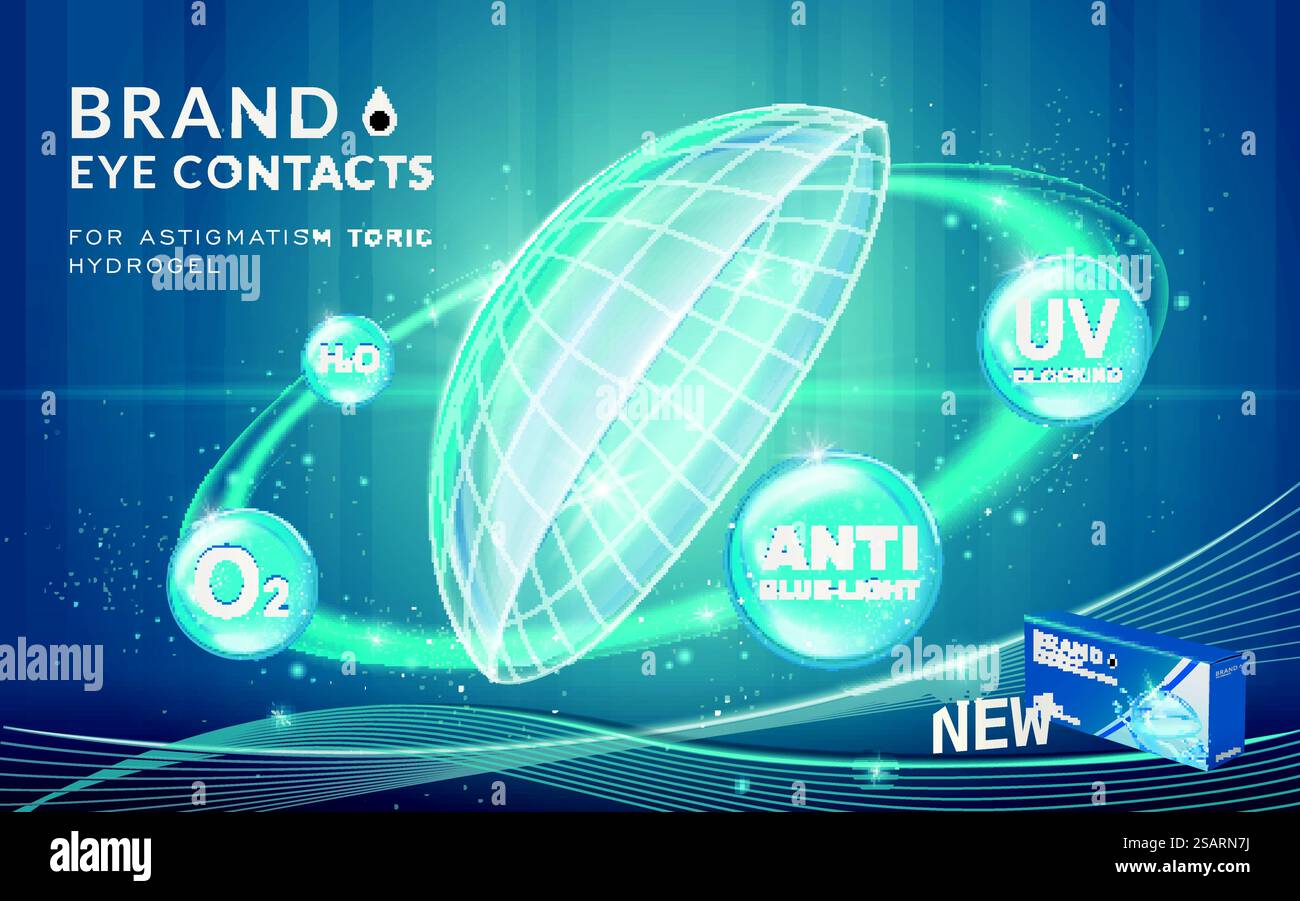 Eye contacts ads template Stock Vector Image & Art - Alamy