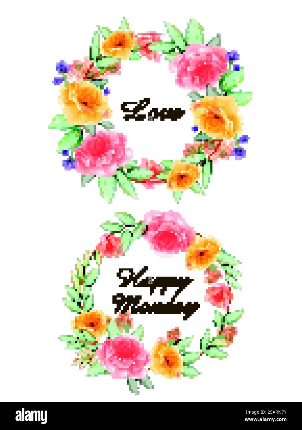 Flower watercolor elements Stock Vector Image & Art - Alamy