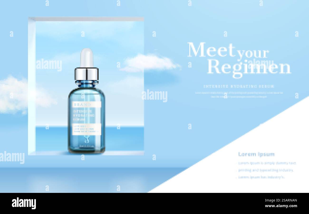 3d illustration of skincare product ad, surreal background design of ...