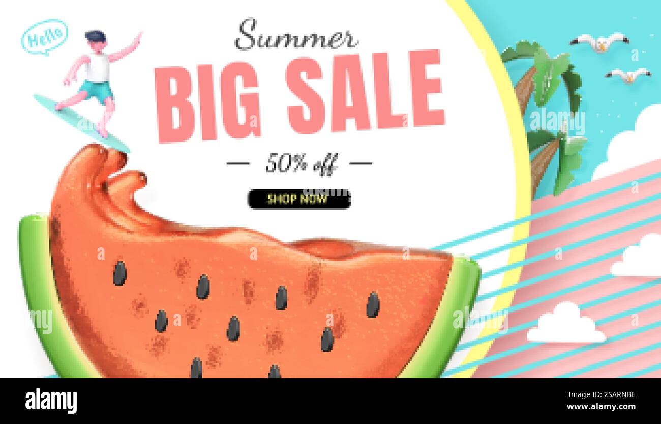 Summer sale banner Stock Vector Image & Art - Alamy
