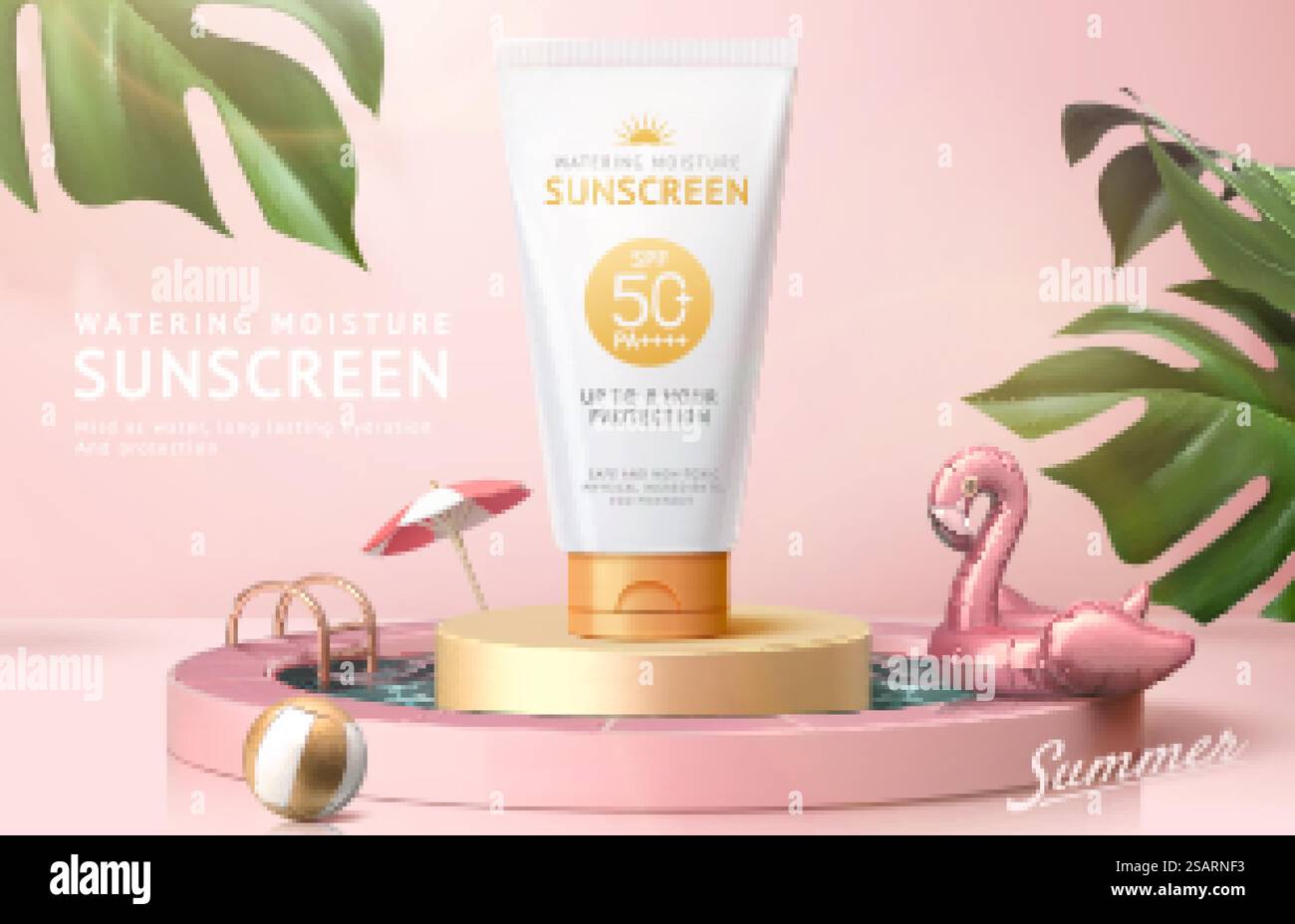 Sunscreen ad template Stock Vector Image & Art - Alamy