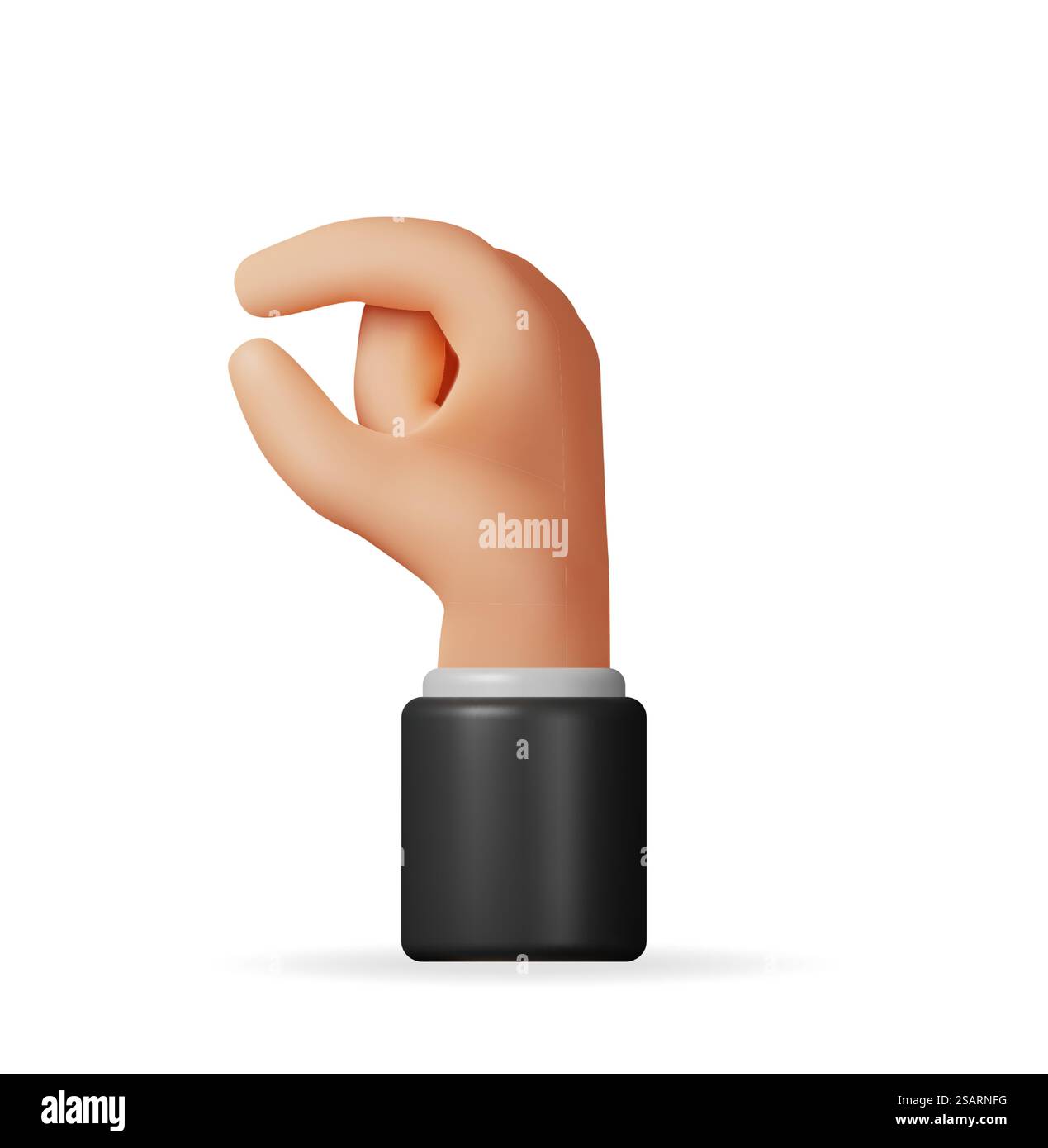 3D Hand Holding Pose Isolated. Render Hand Hold Position Symbol. Human ...