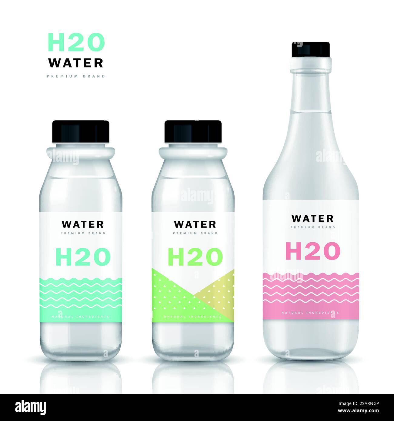 Trendy water bottle template Stock Vector Image & Art - Alamy