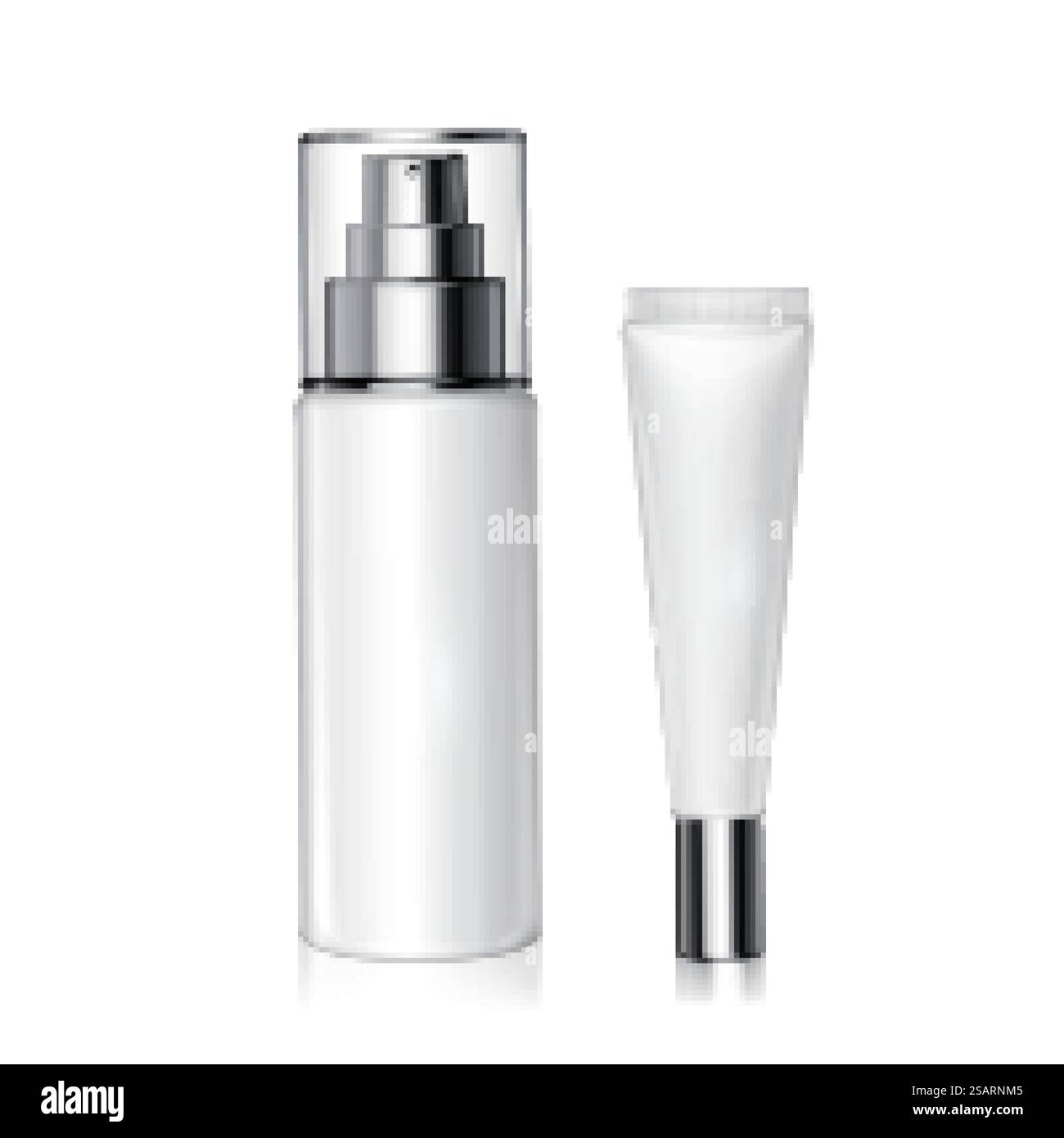 White plastic tube cosmetic Stock Vector Images - Alamy