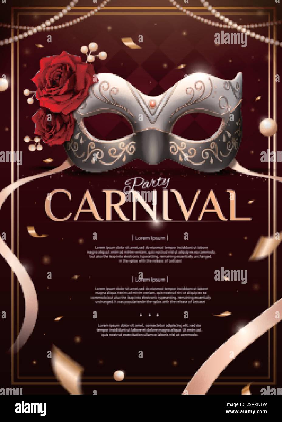 Masquerade ball party vector hi-res stock photography and images - Alamy