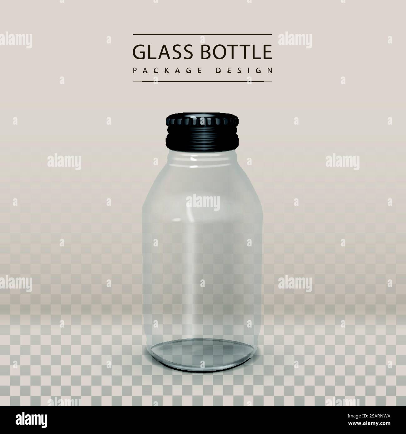 Presentation glass bottle empty Stock Vector Images - Alamy