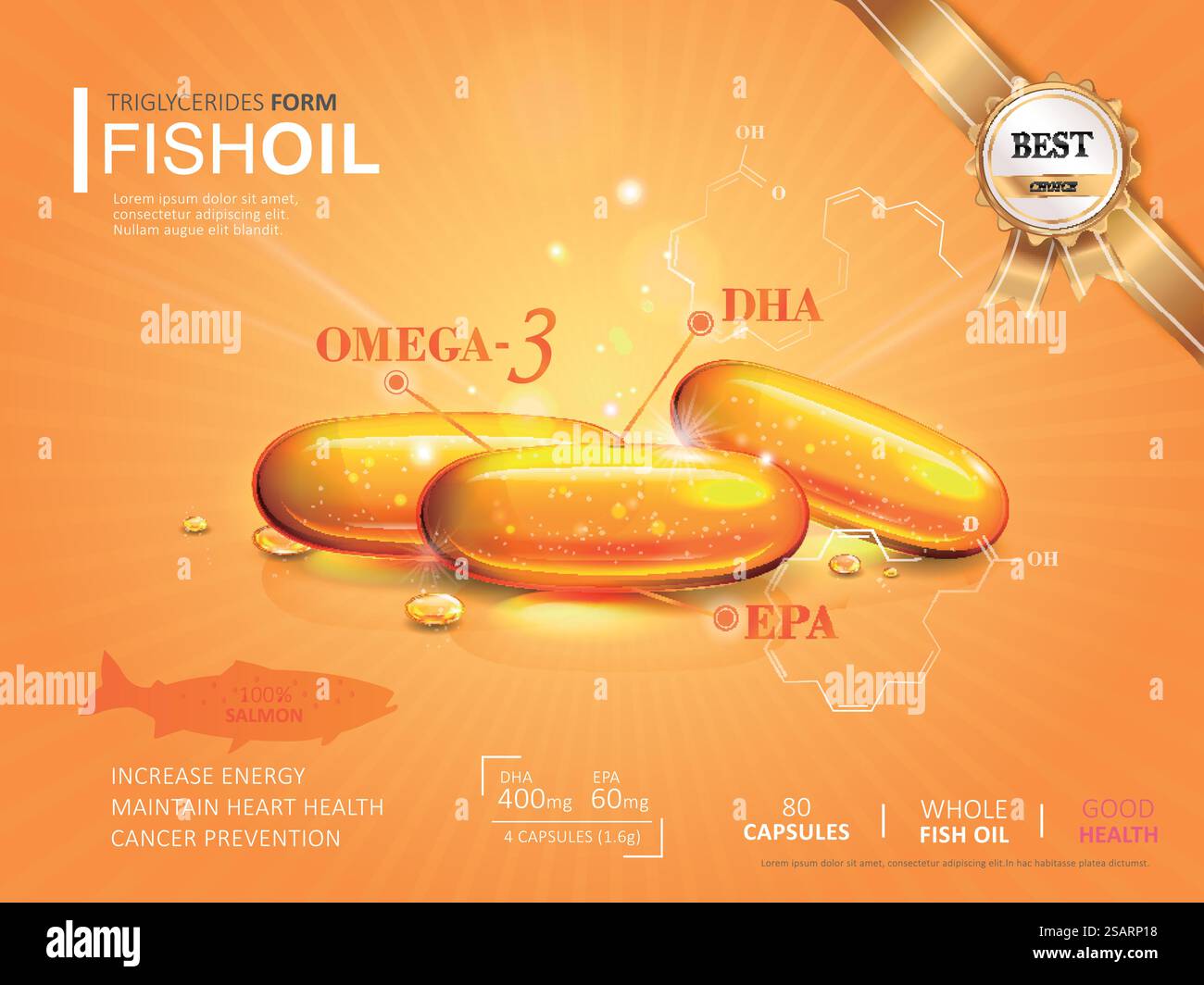 Fish oil ads template Stock Vector Image & Art - Alamy