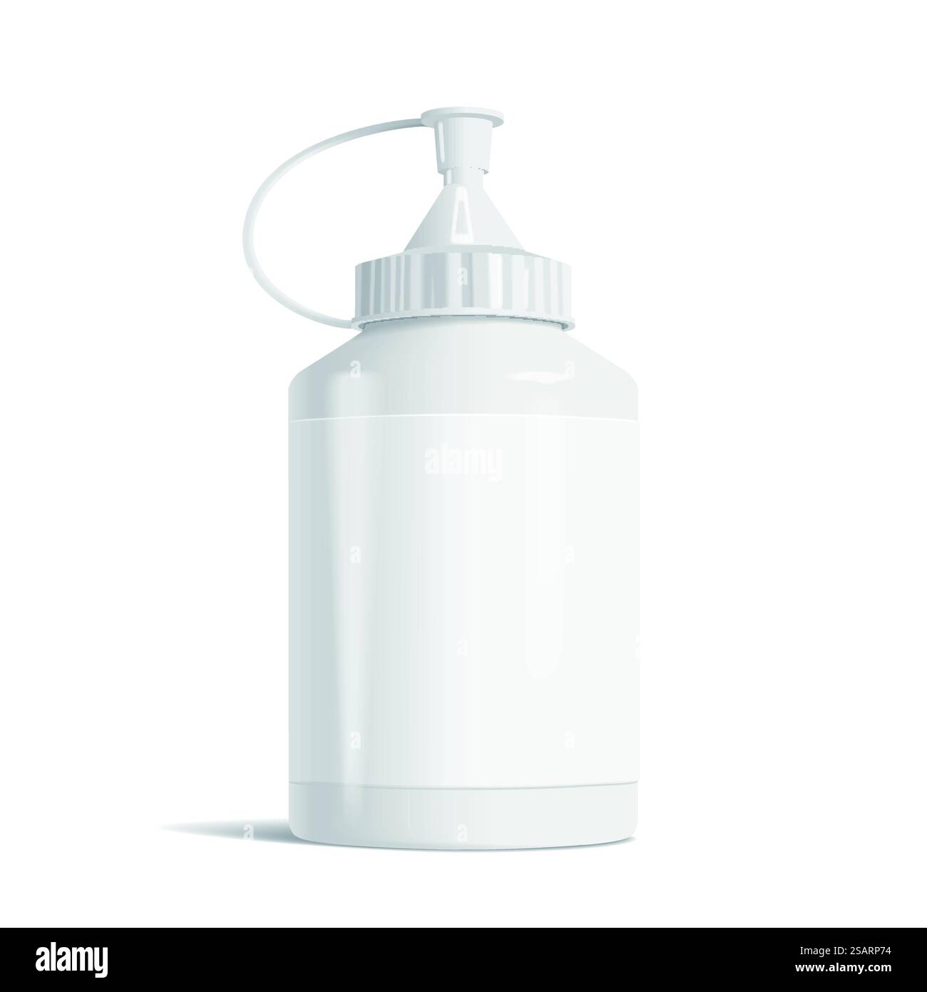 blank paint bottle with label isolated on white background. blank paint ...