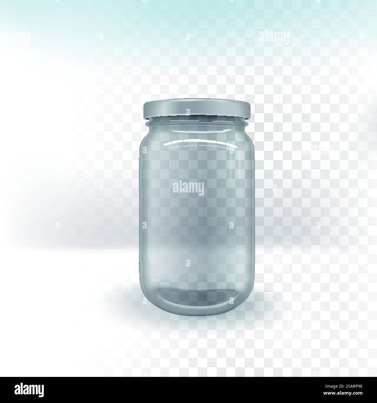 empty glass jar isolated on transparent background. empty glass jar ...