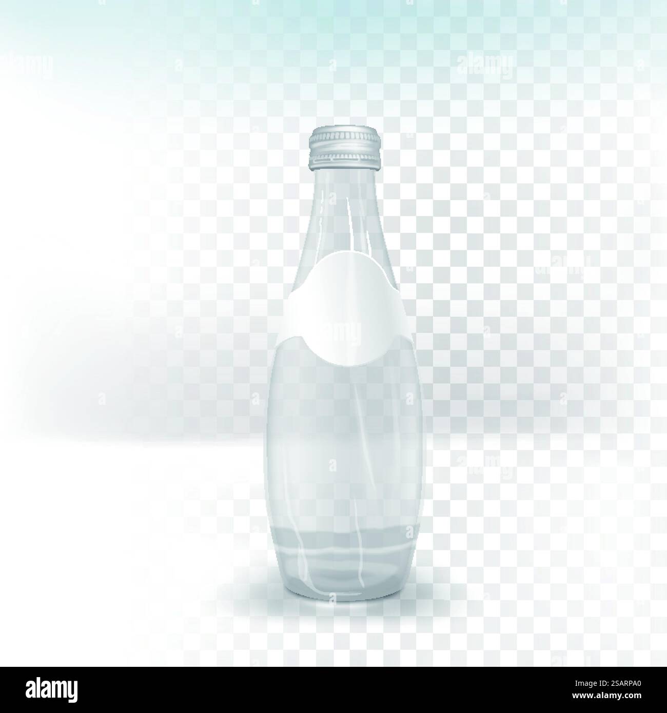Glass bottle water on Stock Vector Images - Alamy