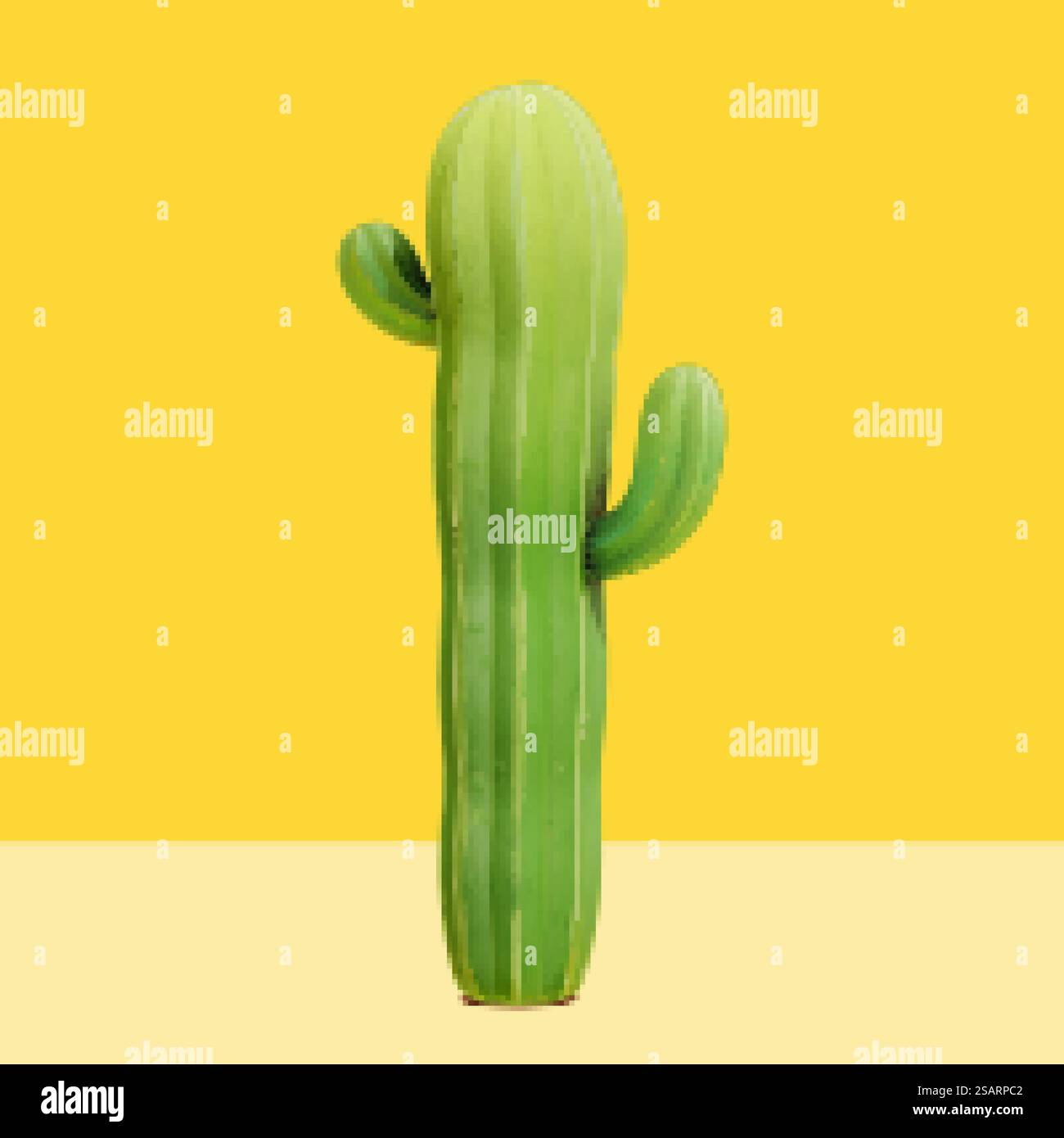 Bright yellow cactus flower Stock Vector Images - Alamy