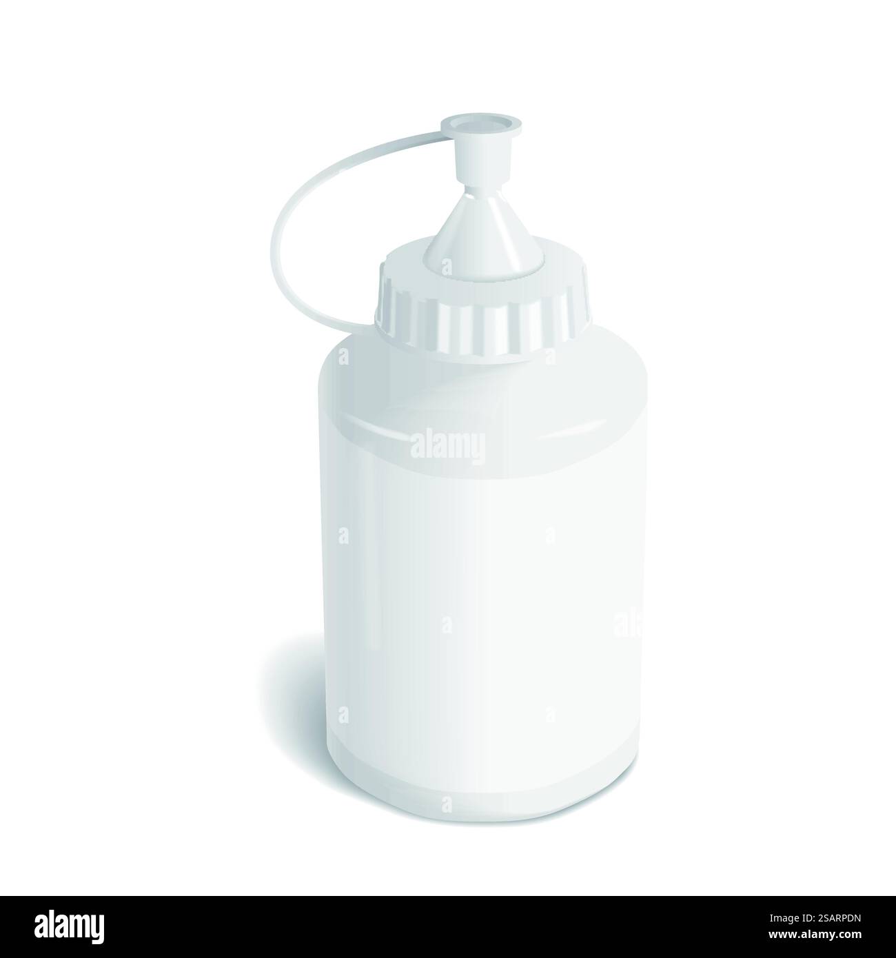 blank paint bottle with label isolated on white background. blank paint ...