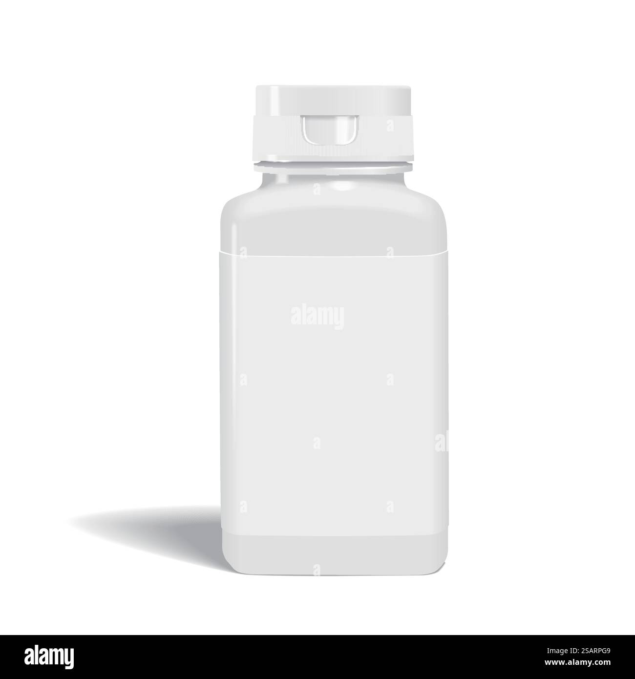 blank medicine bottle with label isolated on white background ...