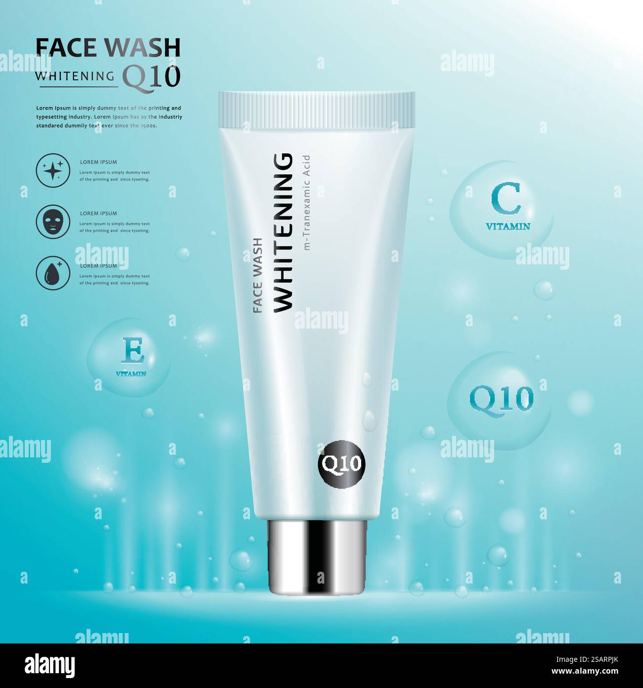 Face wash ad template Stock Vector Image & Art - Alamy