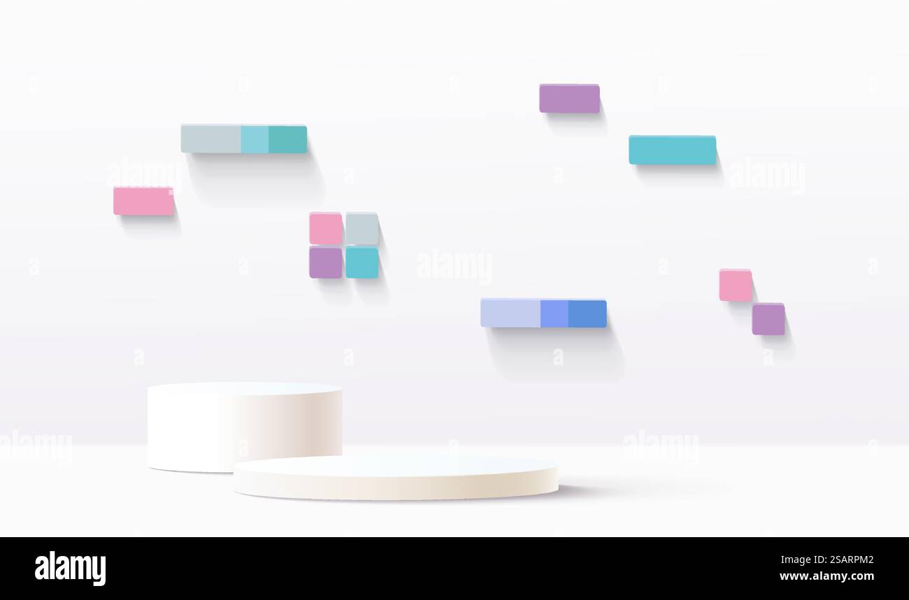 Minimal background mock up with podium for product display. 3d rendering Stock Vector Image ...