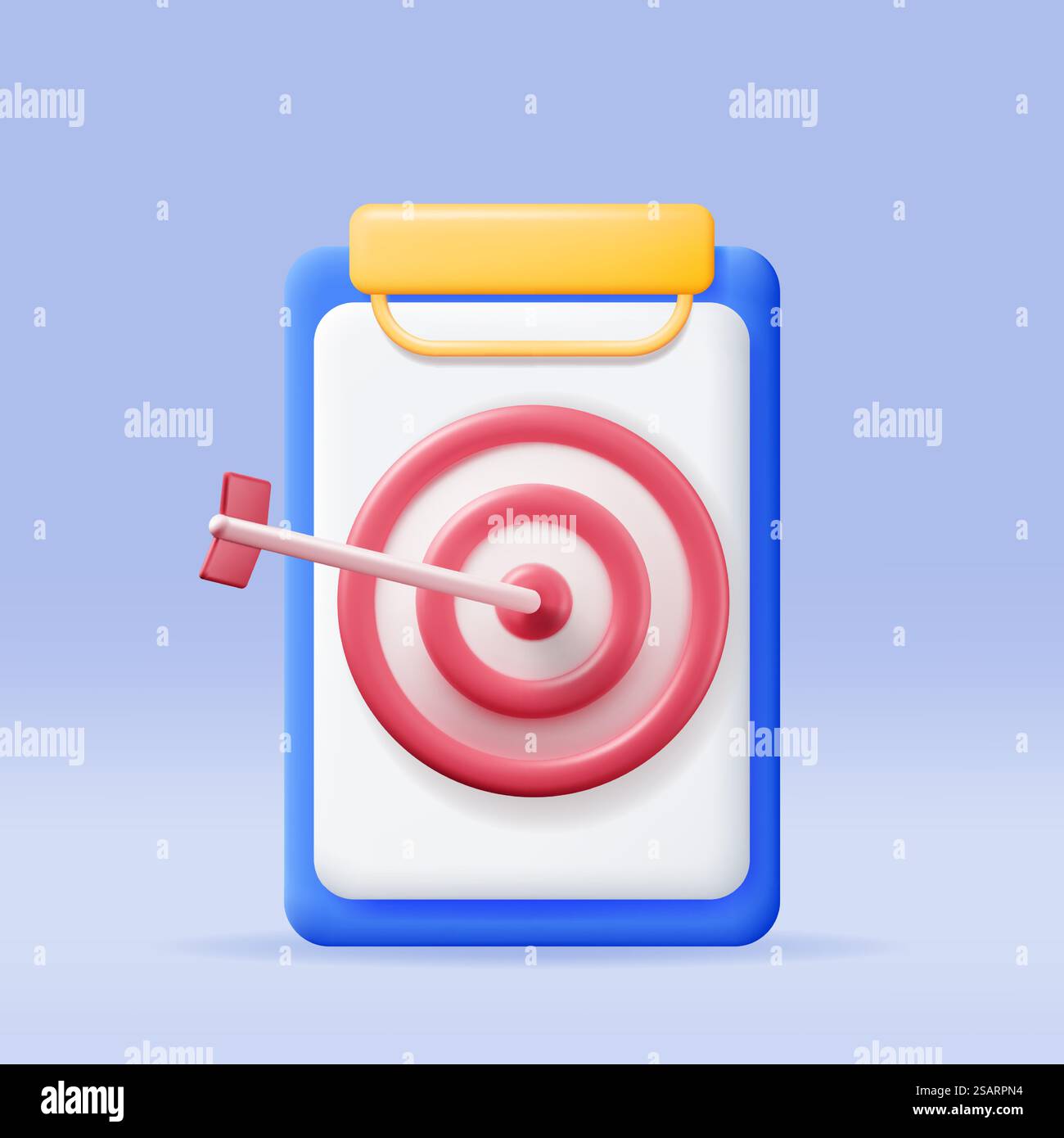 3d paper clipboard and target with arrow render paper sheet hi-res ...