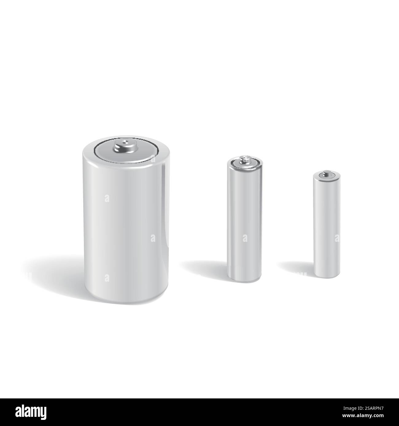 blank batteries template isolated on white background Stock Vector ...